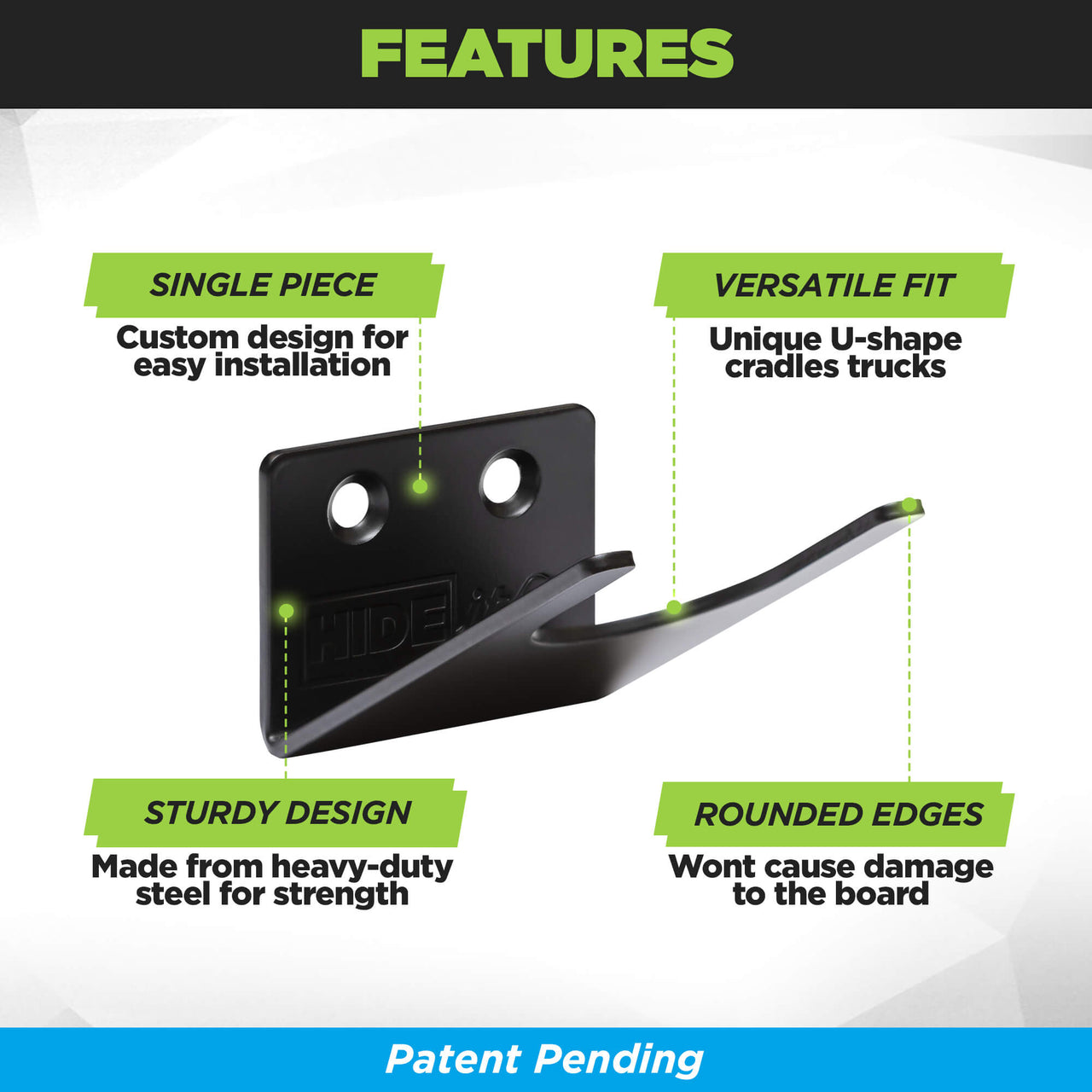 HIDEit VSkate | Vertical Skateboard Mount – HIDEit Mounts