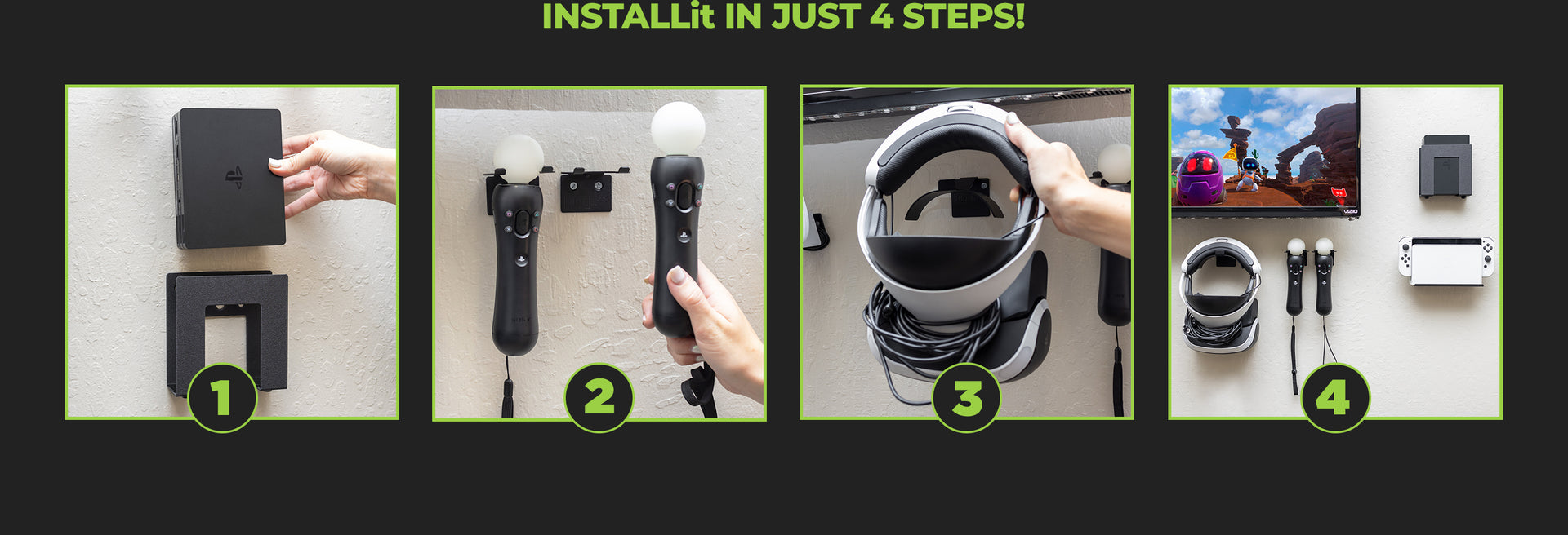 HIDEit PSVR2 | PlayStation VR2 Wall Mount Bundle – HIDEit Mounts