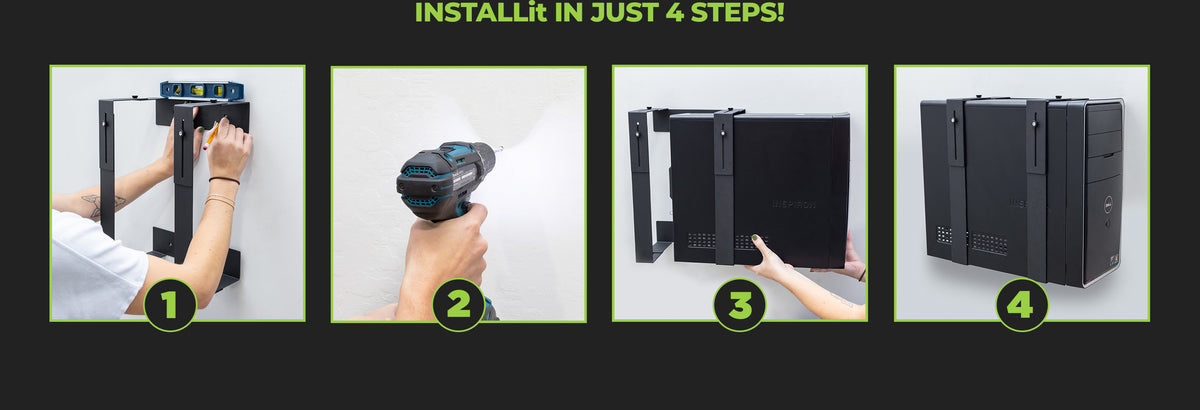 Large+XtraWide Computer Wall Mount | LargeXtraWide HIDEit Mount for PC ...