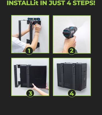 Large+XtraWide Computer Wall Mount | LargeXtraWide HIDEit Mount for PC ...