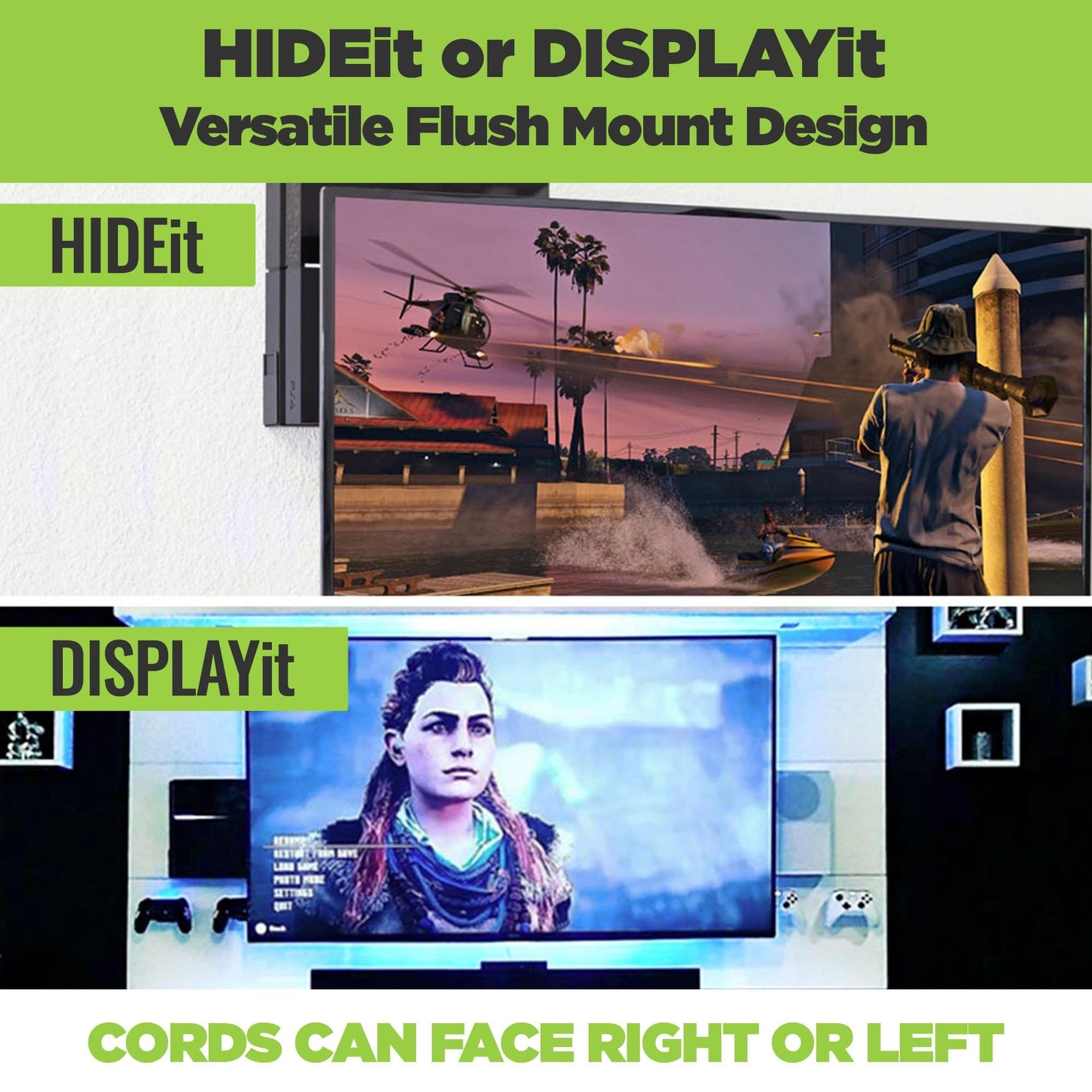 PS4 Wall Mount | HIDEit Mount for PlayStation 4 Original Game Console ...