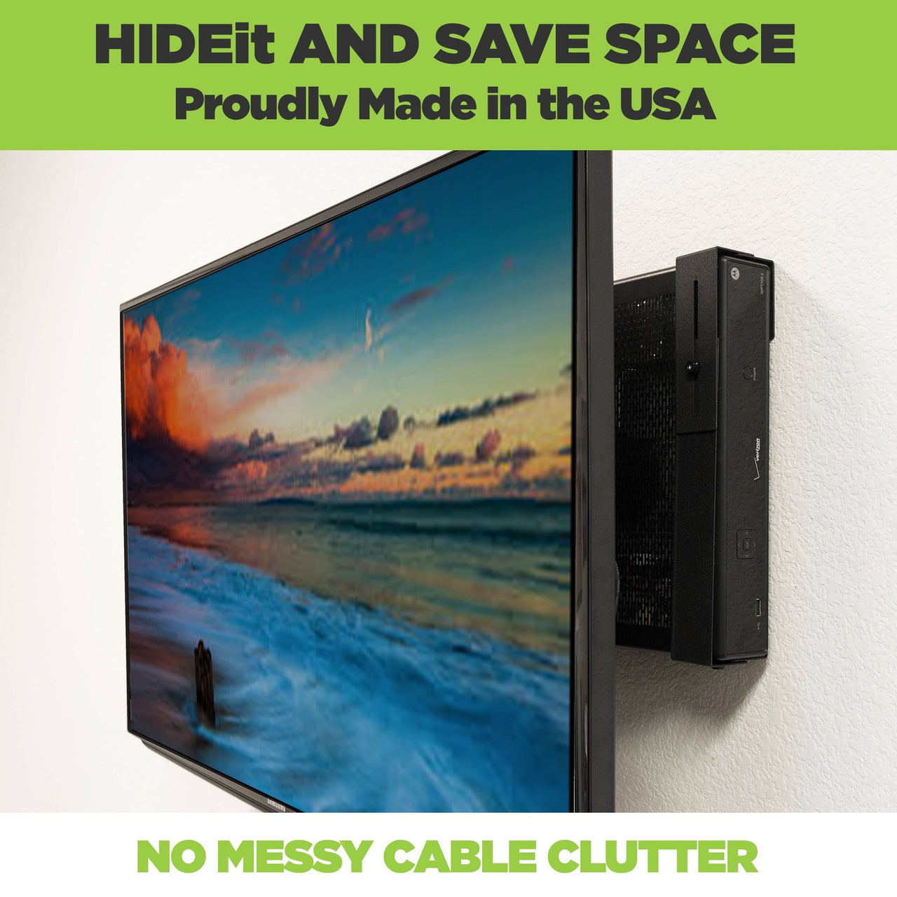 Medium+Wide Cable Box Mount | Medium+Wide HIDEit Mount for Electronics ...