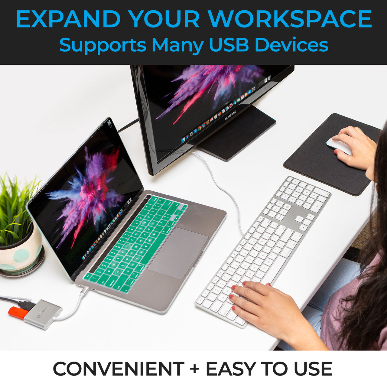 USB-C Hub | Gadgets+ 3 Port USB Type C Hub – HIDEit Mounts
