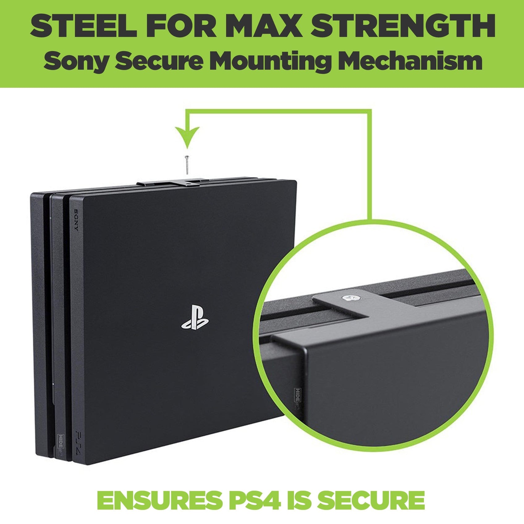 PS4 Pro Wall Mount | HIDEit Mount for PlayStation 4 Pro Game Console ...