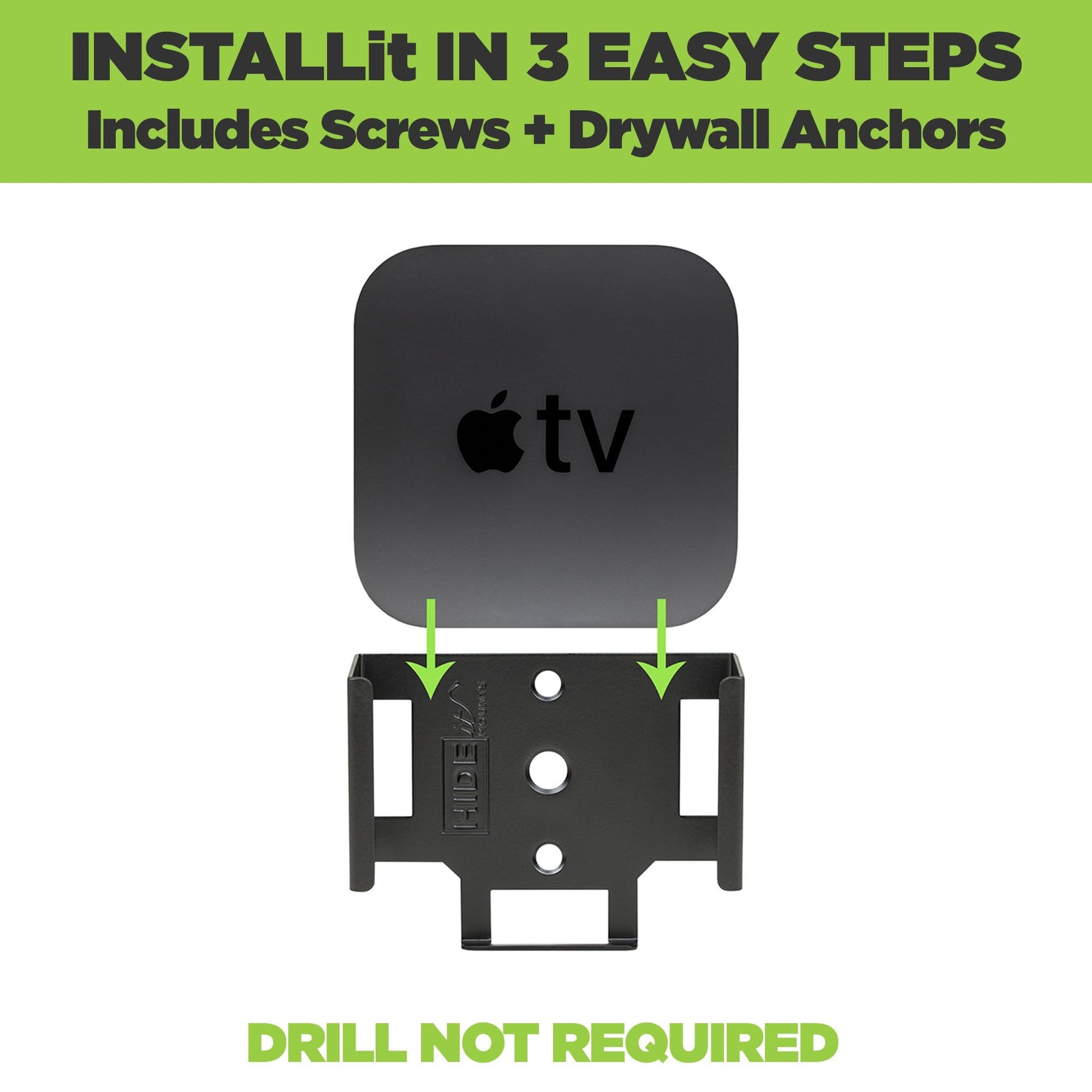 Apple TV 4K Mount | 1st + 2nd Gen Apple TV 4K Wall Mount – HIDEit Mounts